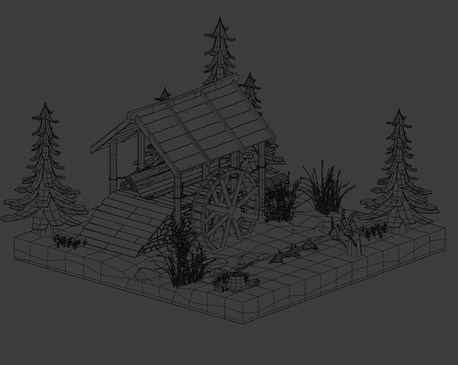 3D model Hydraulic sawmill VR / AR / low-poly | CGTrader