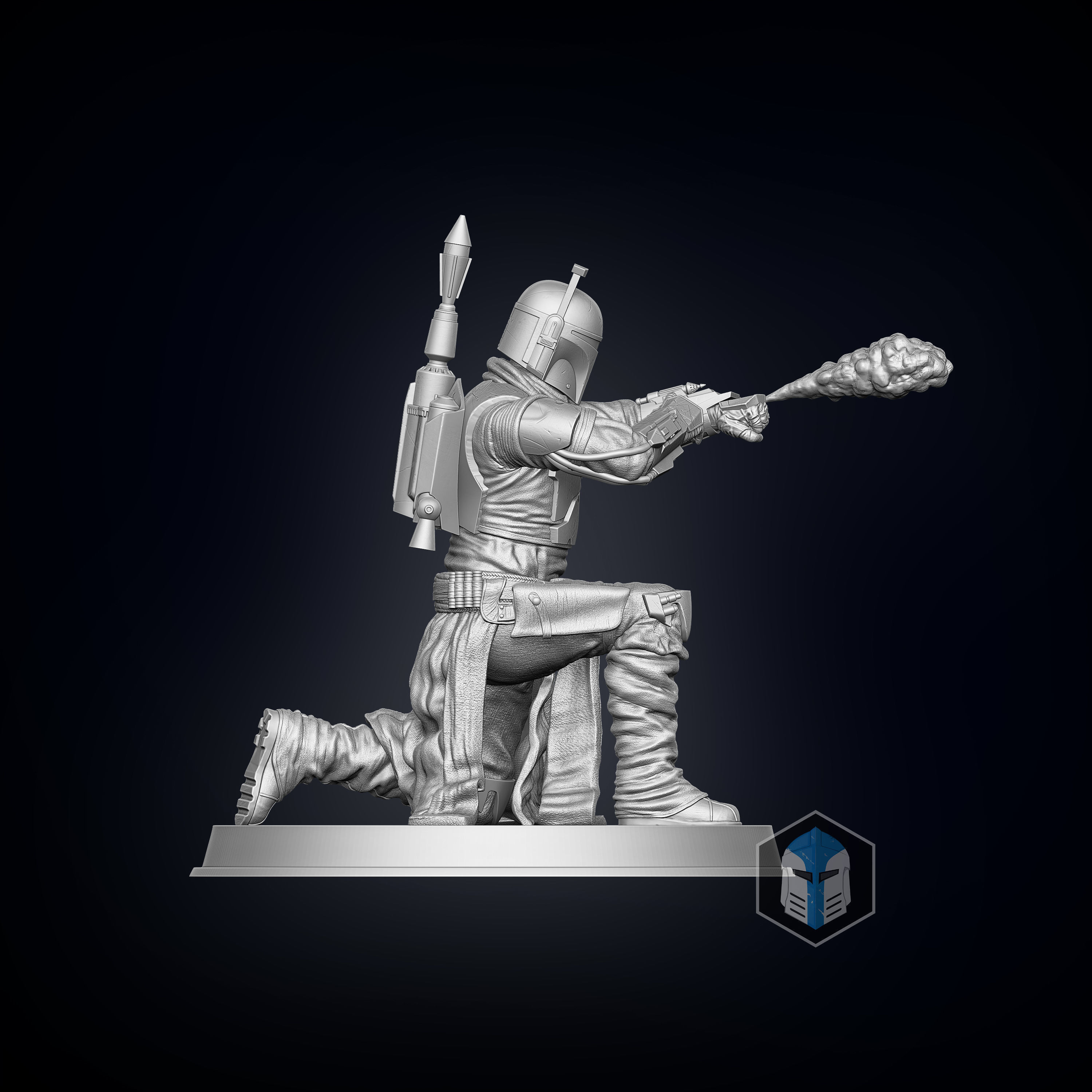 Boba Fett Figurine - Pose 2 3D model 3D printable | CGTrader