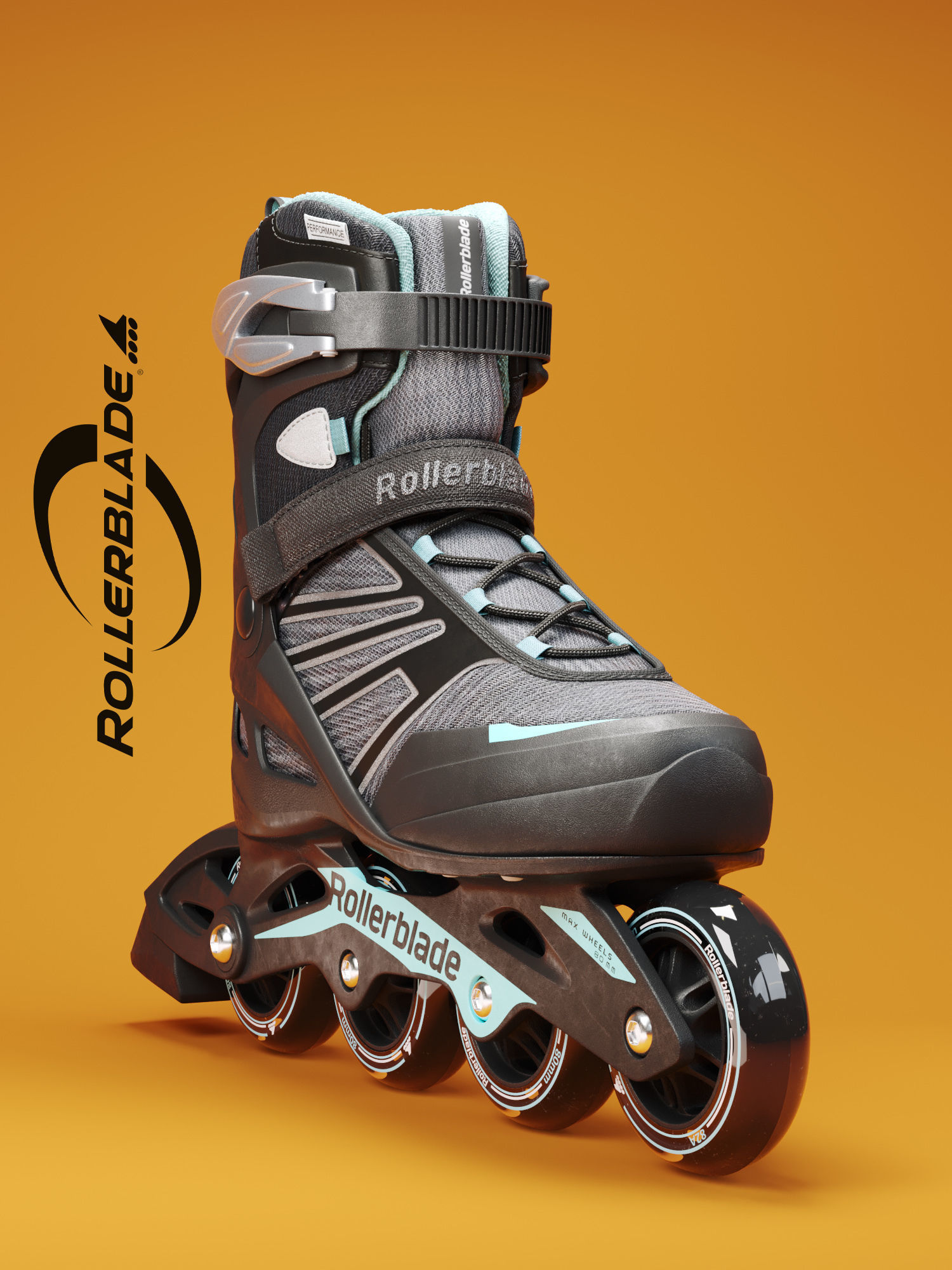 Rolki Rollerblade Zetrablade 3D model | CGTrader