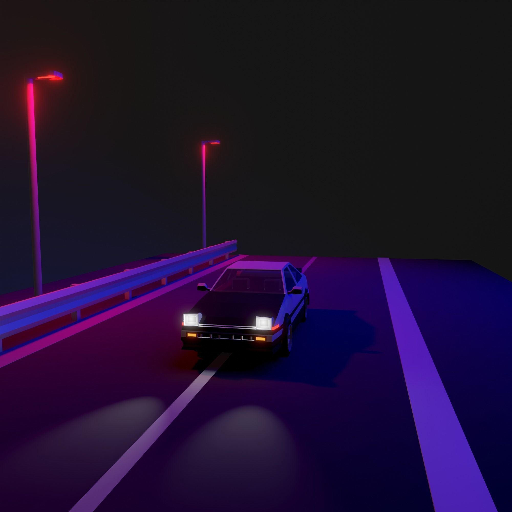3D model Lowpoly car Toyota AE86 Trueno VR / AR / low-poly | CGTrader