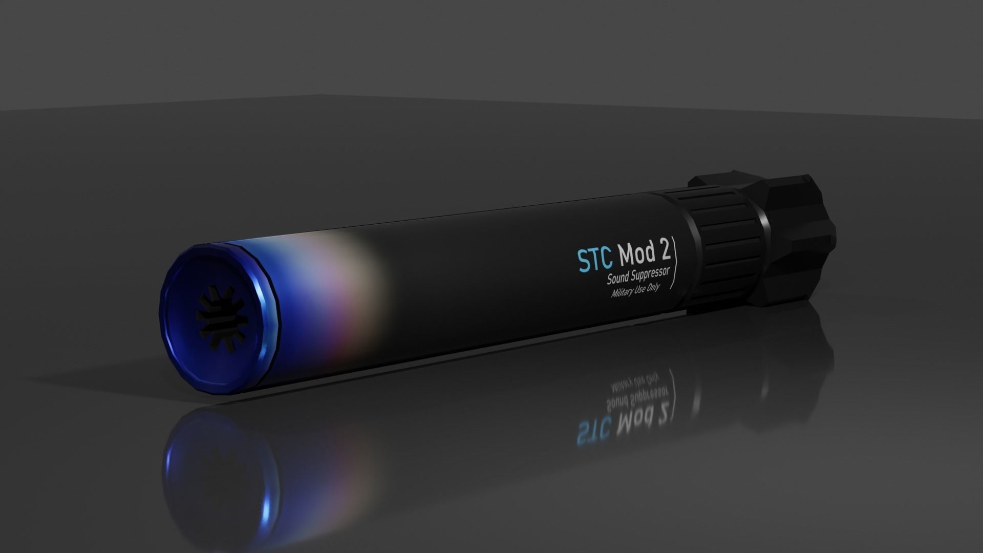 3D model Custom Gun Silencer VR / AR / low-poly | CGTrader