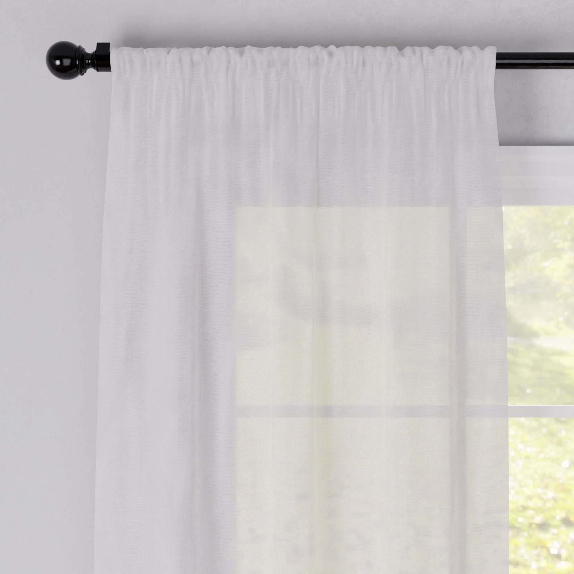 Semi-Sheer Rod Pocket Curtain - Blender free 3D model | CGTrader