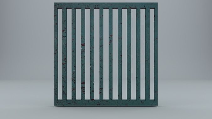 3D model grid low poly GameReady grunge fence VR / AR / low-poly | CGTrader
