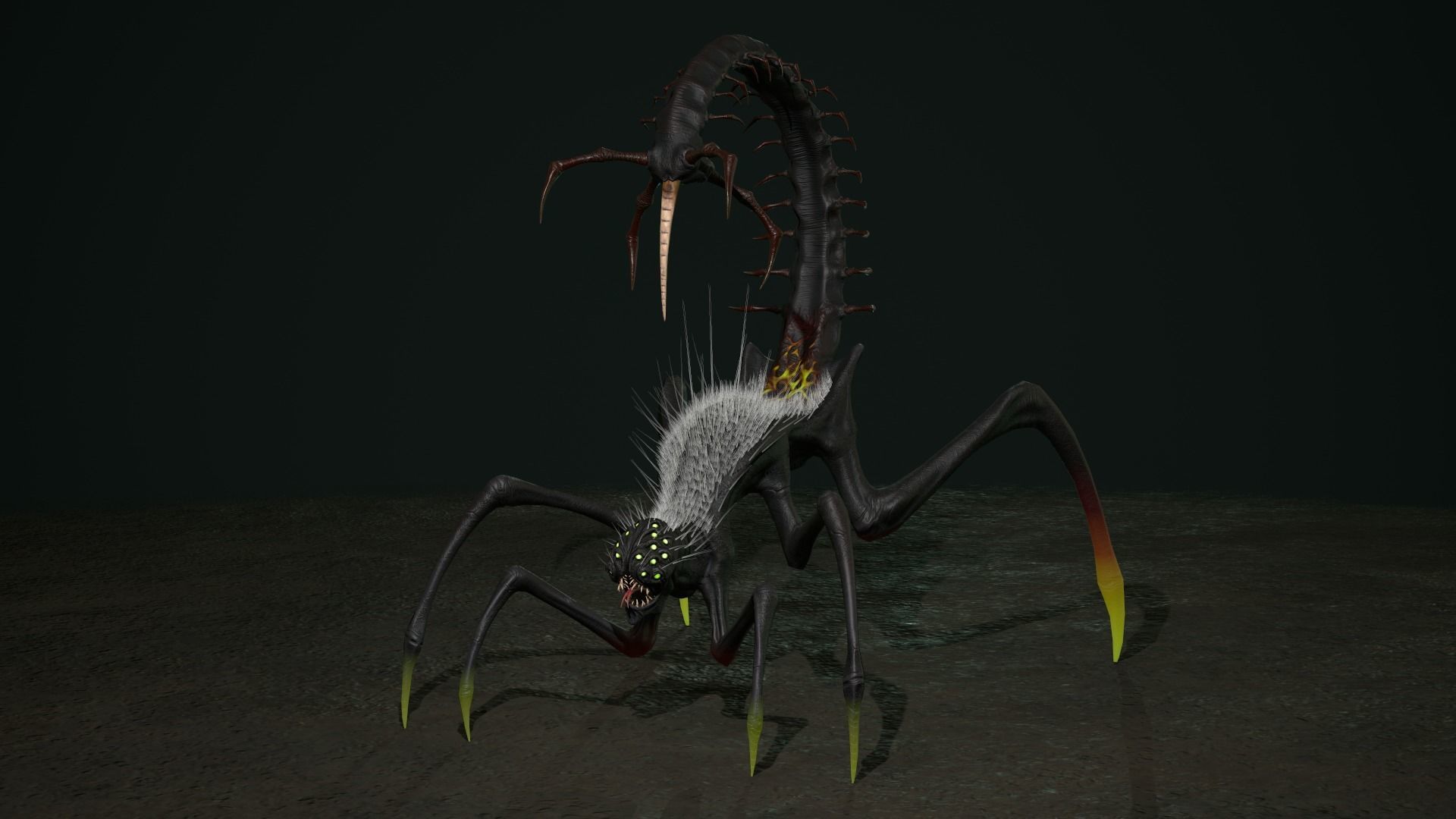 3D model Alien Scorpion VR / AR / low-poly animated | CGTrader