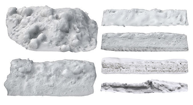 3D Model Collection Snow pack 01 VR / AR / low-poly | CGTrader