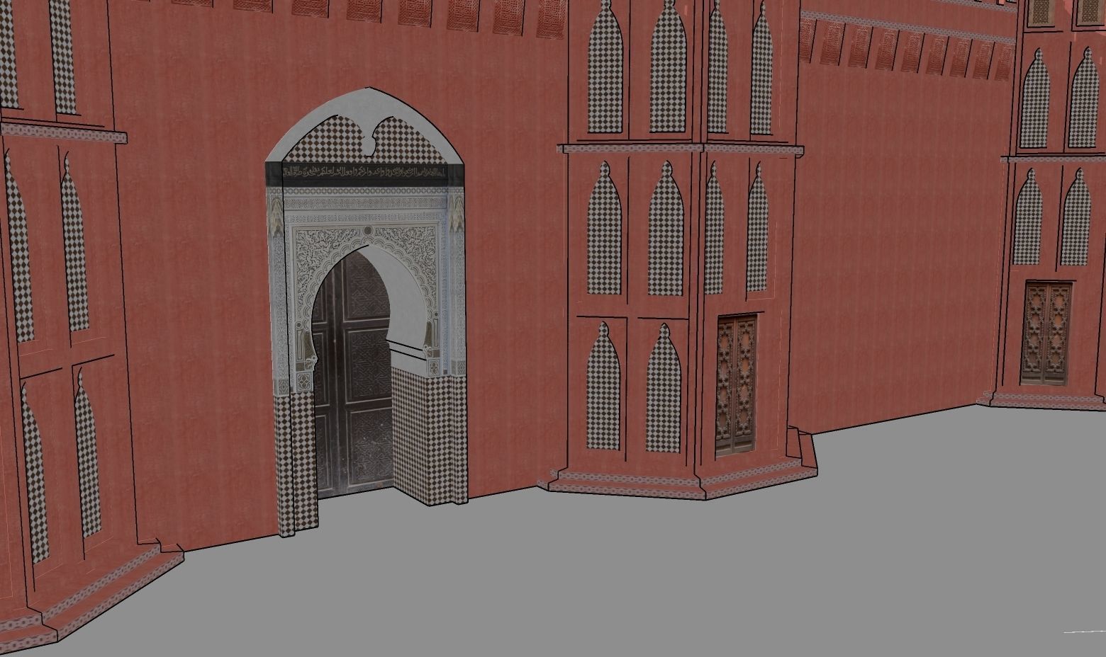 3D model Arabian Fortress Modular Building Kit VR / AR / low-poly ...