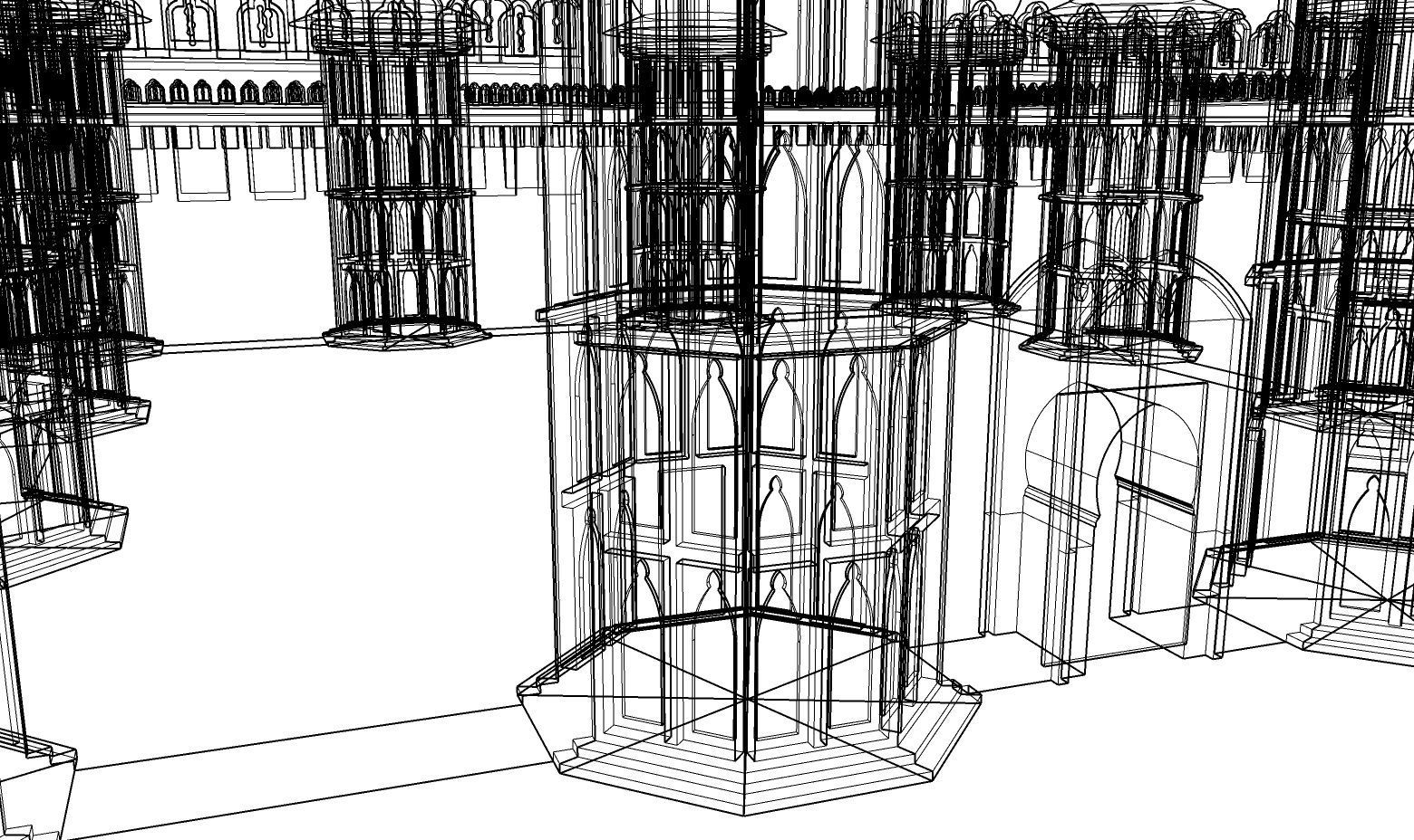 3D model Arabian Fortress Modular Building Kit VR / AR / low-poly ...