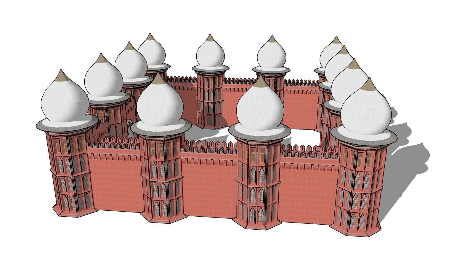 3D model Arabian Fortress Modular Building Kit VR / AR / low-poly ...