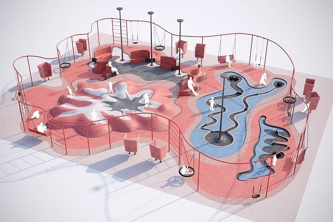 Modern playground 7 3D model | CGTrader
