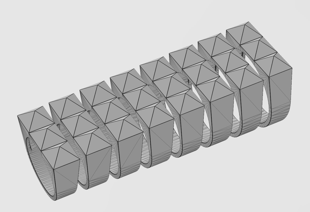 Triple pyramid stud ring size 6to13 3D model 3D printable | CGTrader