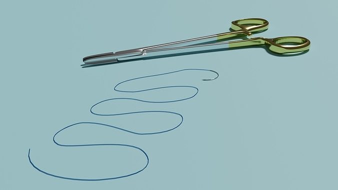 Suture forceps and needles with sutures 3D model | CGTrader