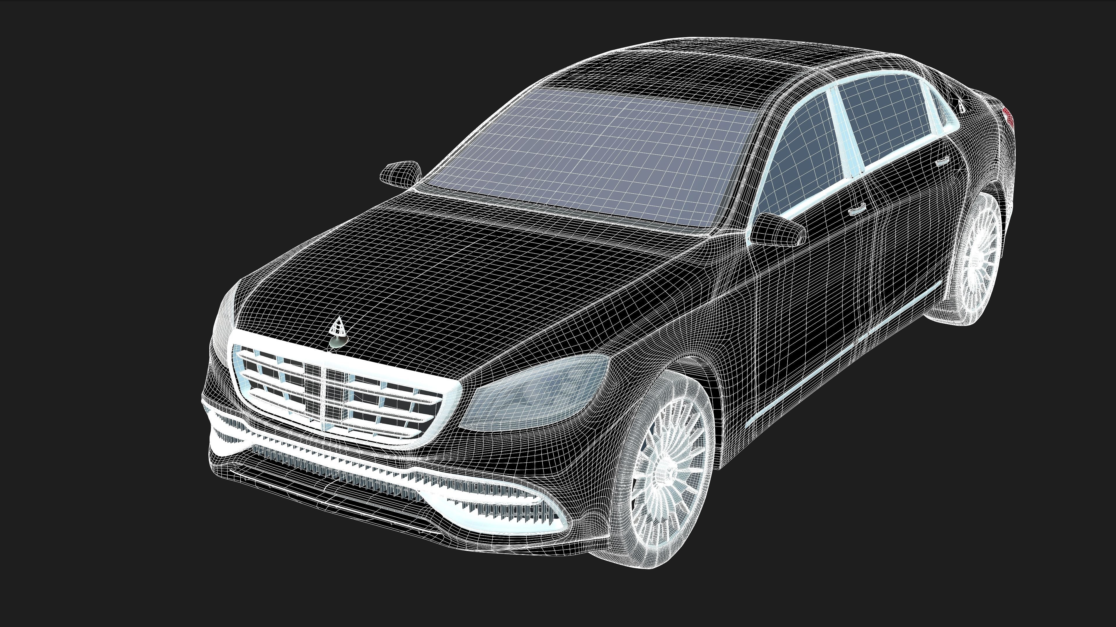 Black Realistic Car 3D model rigged | CGTrader