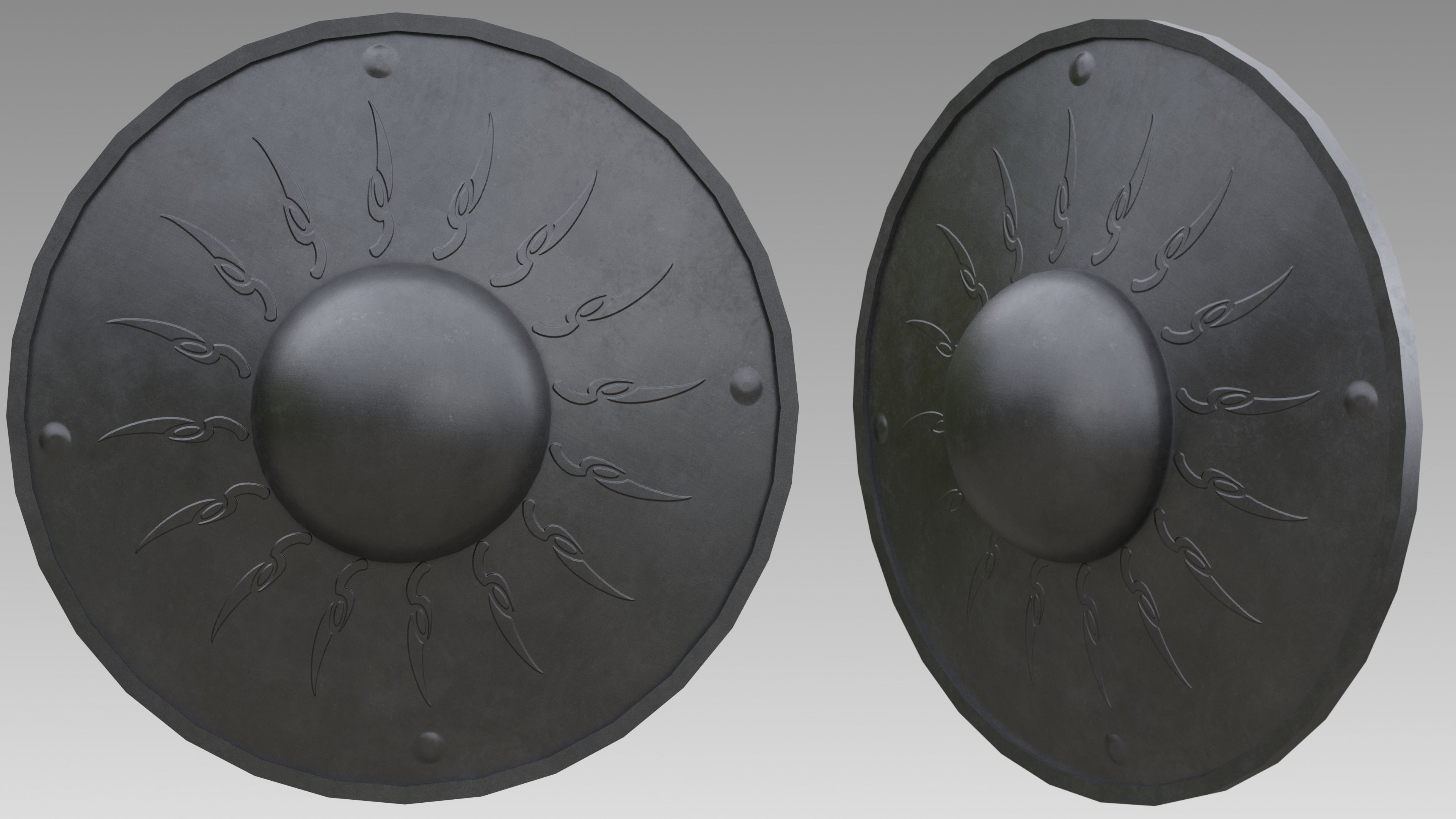 3D asset game-ready Buckler shield | CGTrader