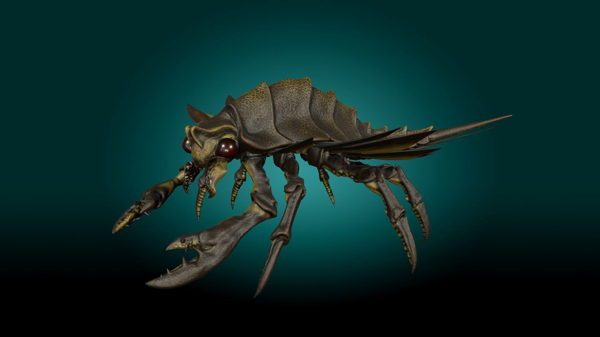 3D model Shrimp Monster VR / AR / low-poly rigged animated | CGTrader