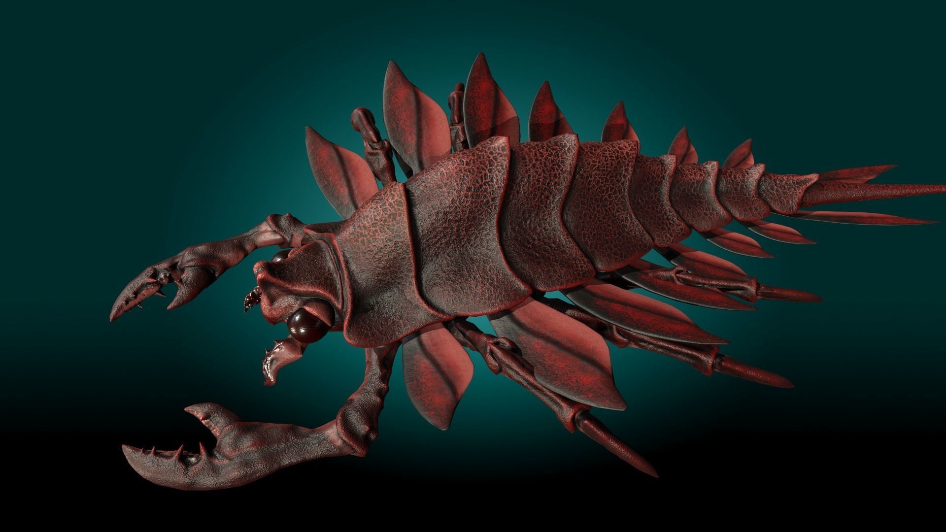 3D model Shrimp Monster VR / AR / low-poly rigged animated | CGTrader