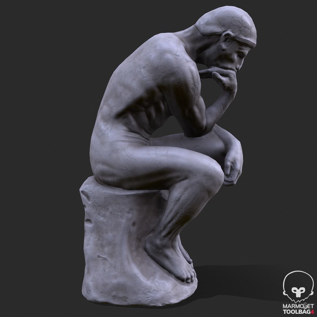 3D model The Thinker Pbr statue of VR / AR / low-poly | CGTrader