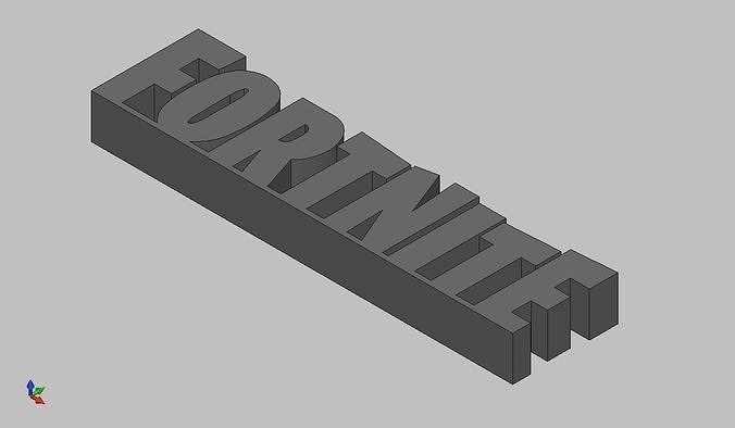 logo FORTNITE 3D 3D model 3D printable | CGTrader
