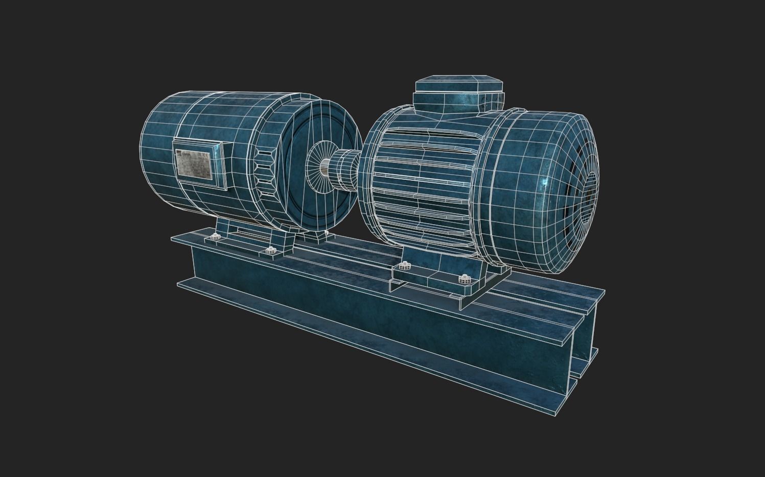 3D model Generator Set electric motor VR / AR / low-poly | CGTrader