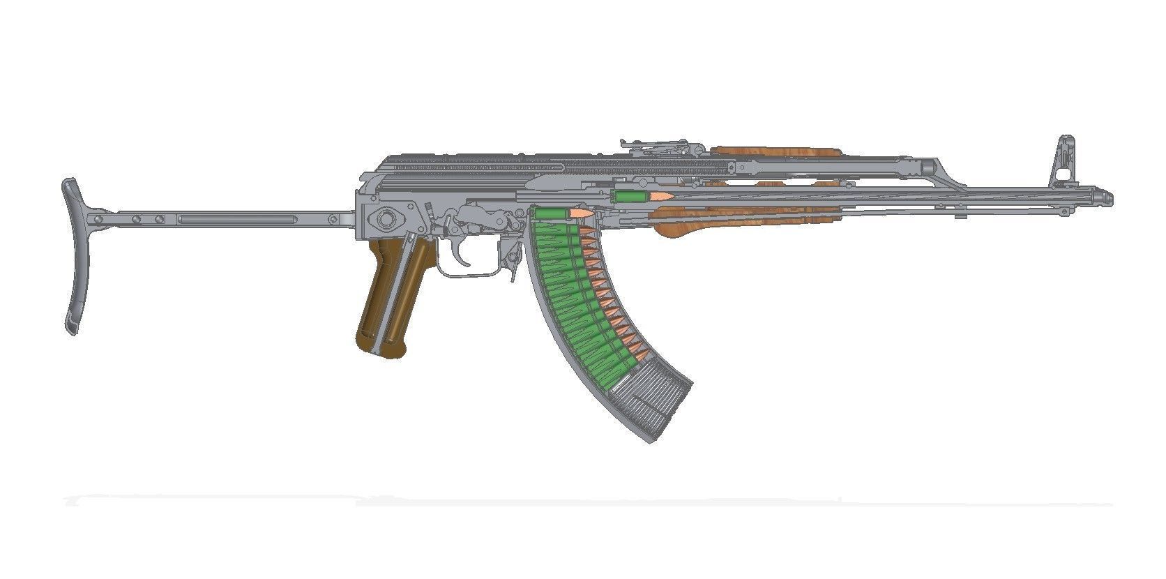 AKMS 6P4 3D model | CGTrader