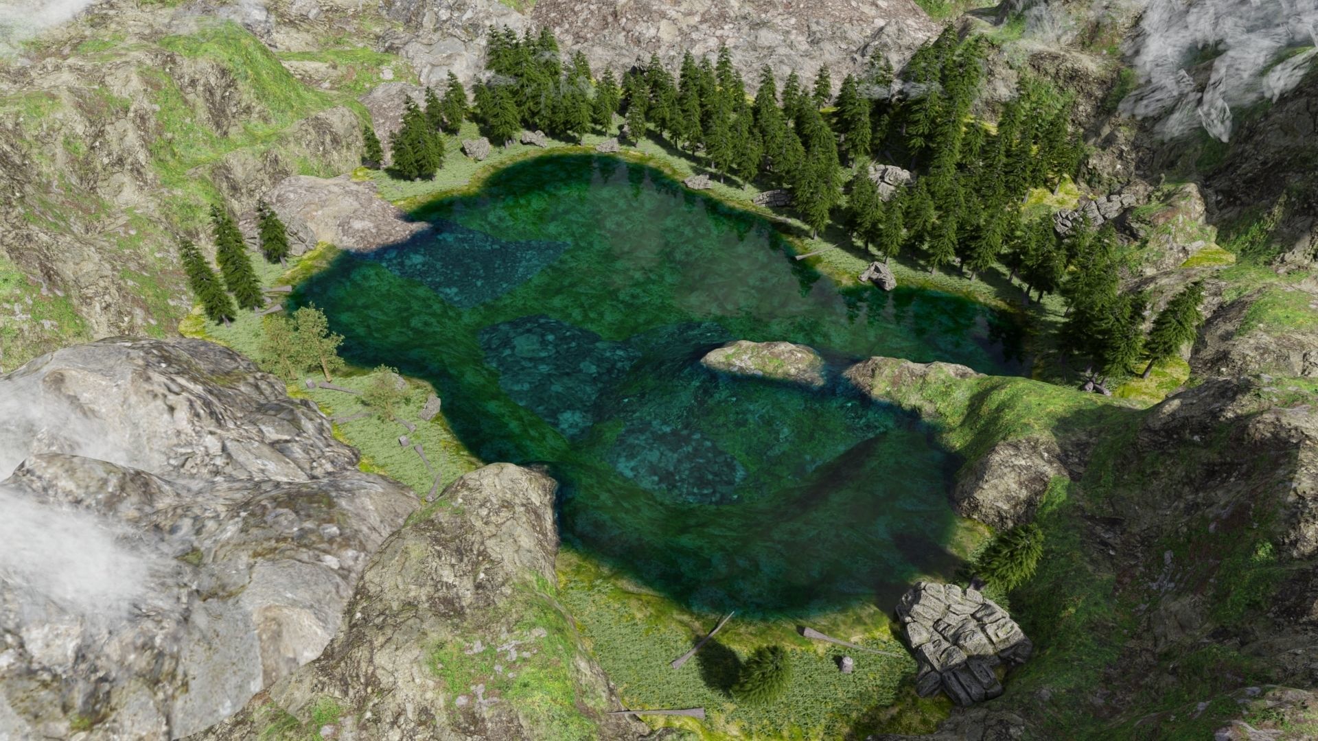Lake Scene 3D model | CGTrader