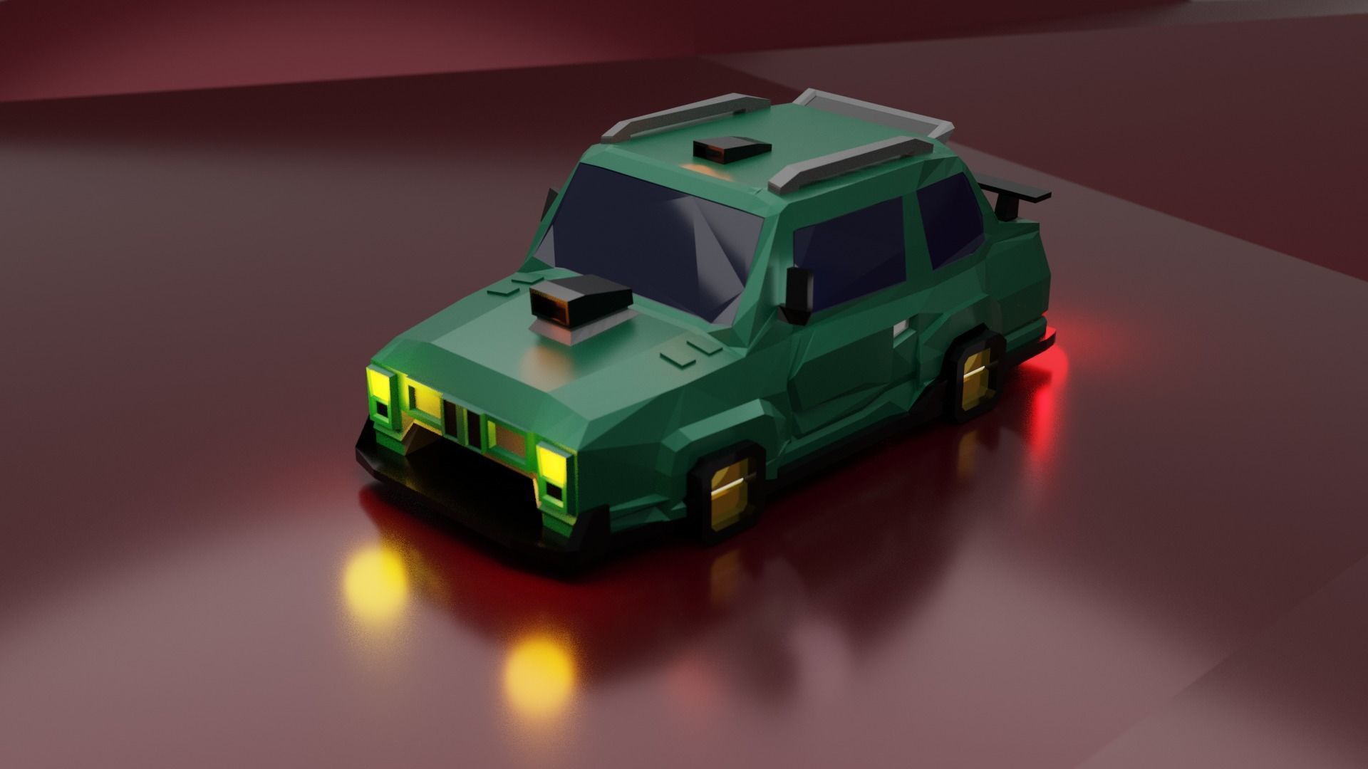 Low-poly Cyber Drift car free VR / AR / low-poly 3D model | CGTrader