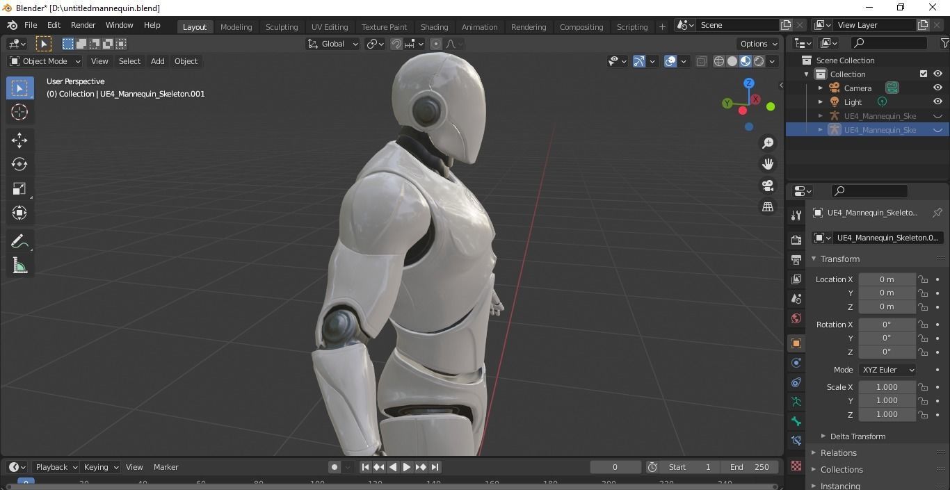 3D model Mannequin 3d model for Unreal Engine or Unity VR / AR / low ...