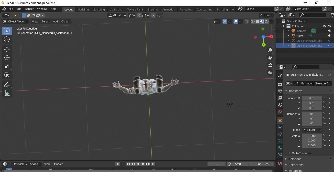 3D model Mannequin 3d model for Unreal Engine or Unity VR / AR / low ...