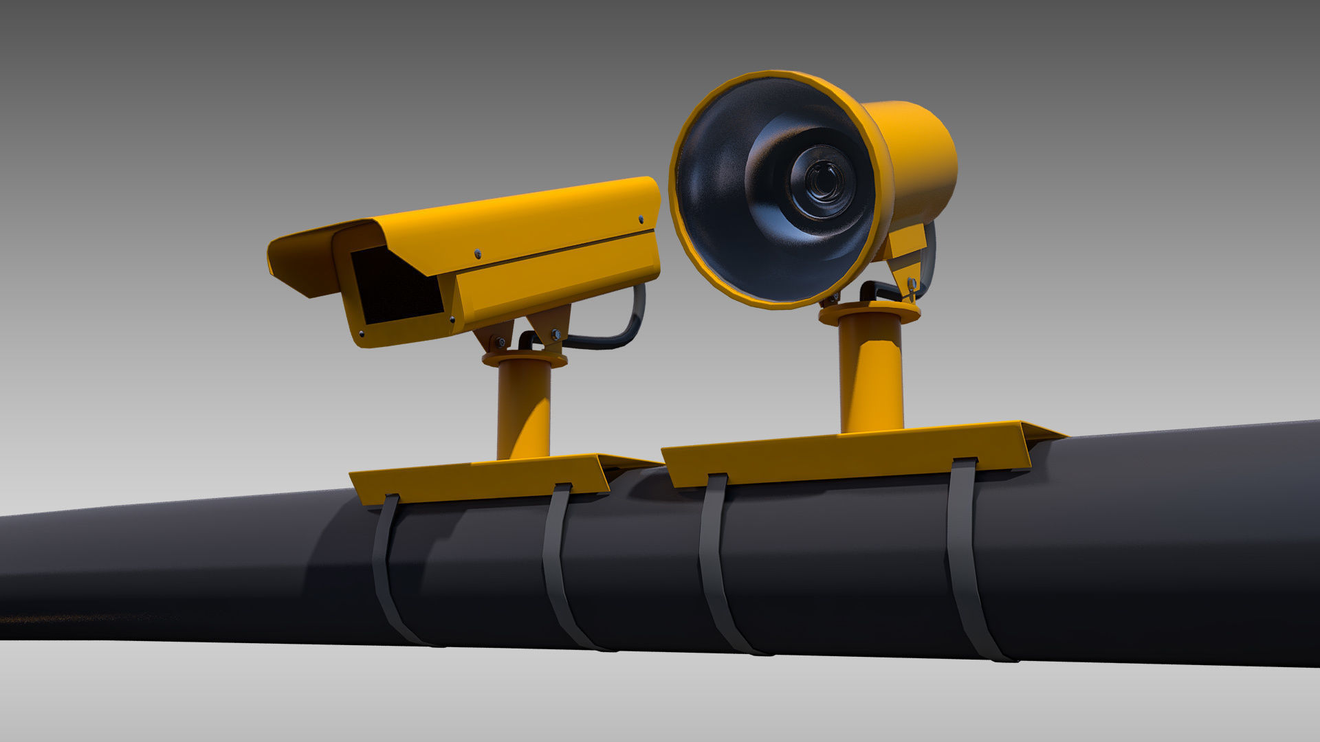 Intersection Traffic Light and Camera 3D model | CGTrader