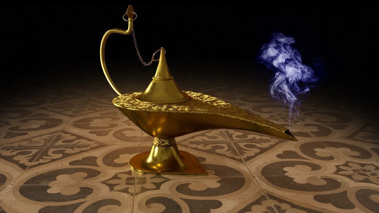 aladdin lamp free 3D model | CGTrader