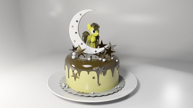 3D model Birthday Cake VR / AR / low-poly | CGTrader
