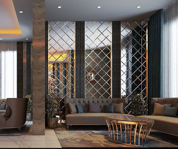 mirror cladding panel 3D model | CGTrader