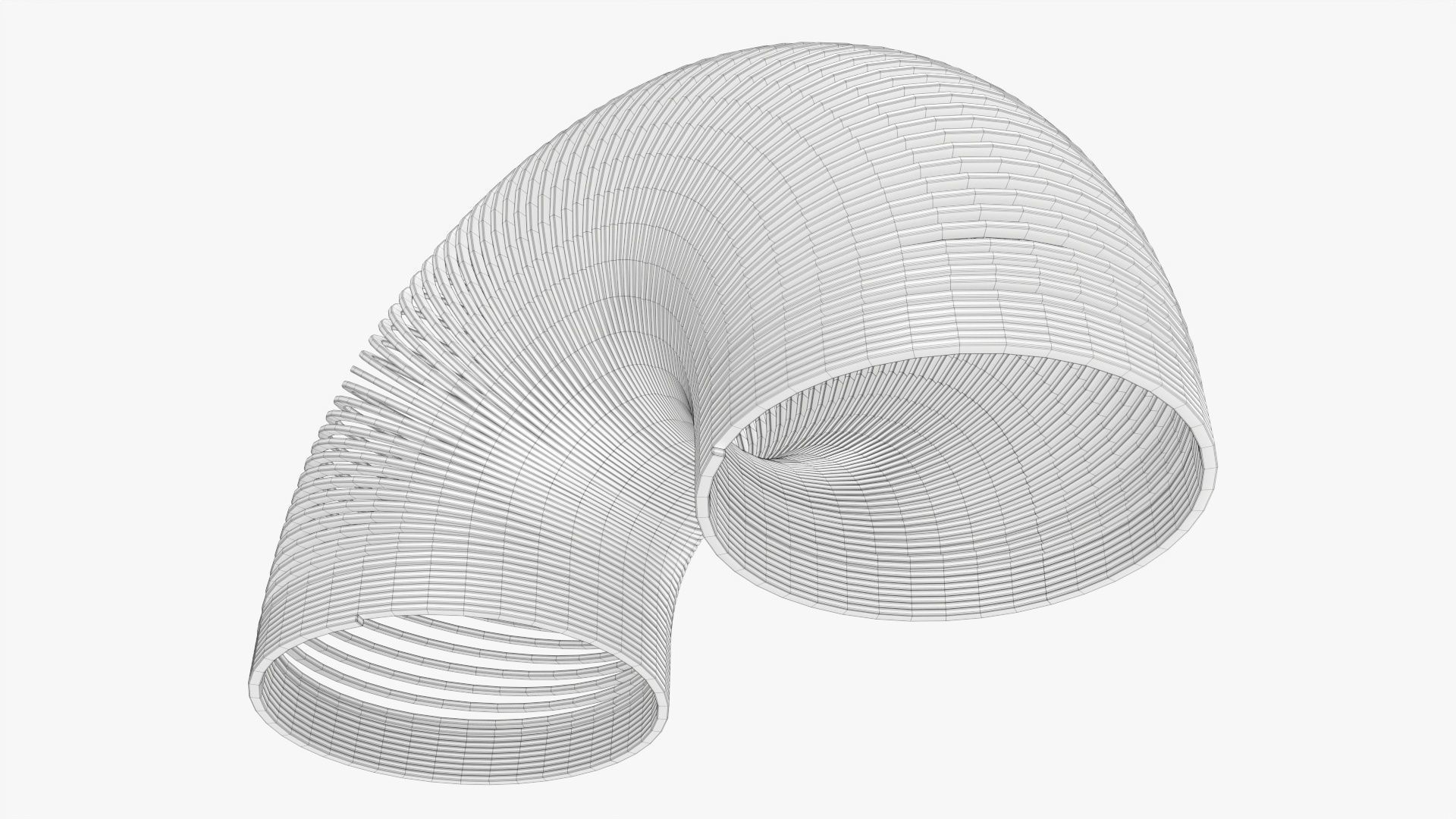 Stretched metal spring toy 3D model | CGTrader