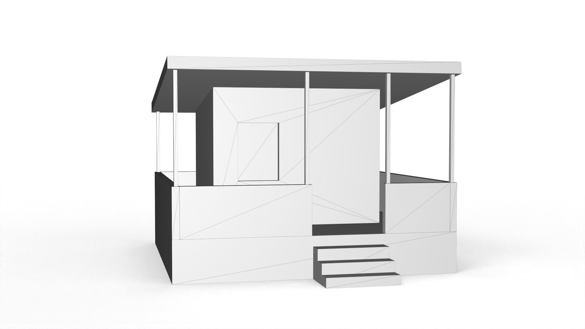 3D model Railway Booth VR / AR / low-poly | CGTrader