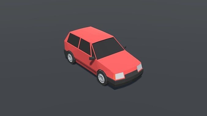3D model Generic compact car lowpoly VR / AR / low-poly | CGTrader