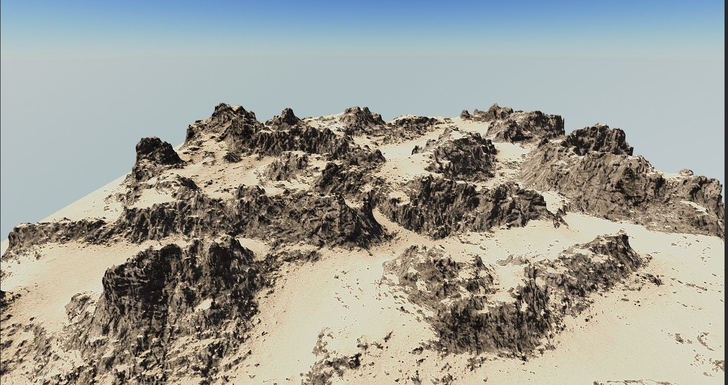4k Mountain terrain Heightmap 3D model | CGTrader