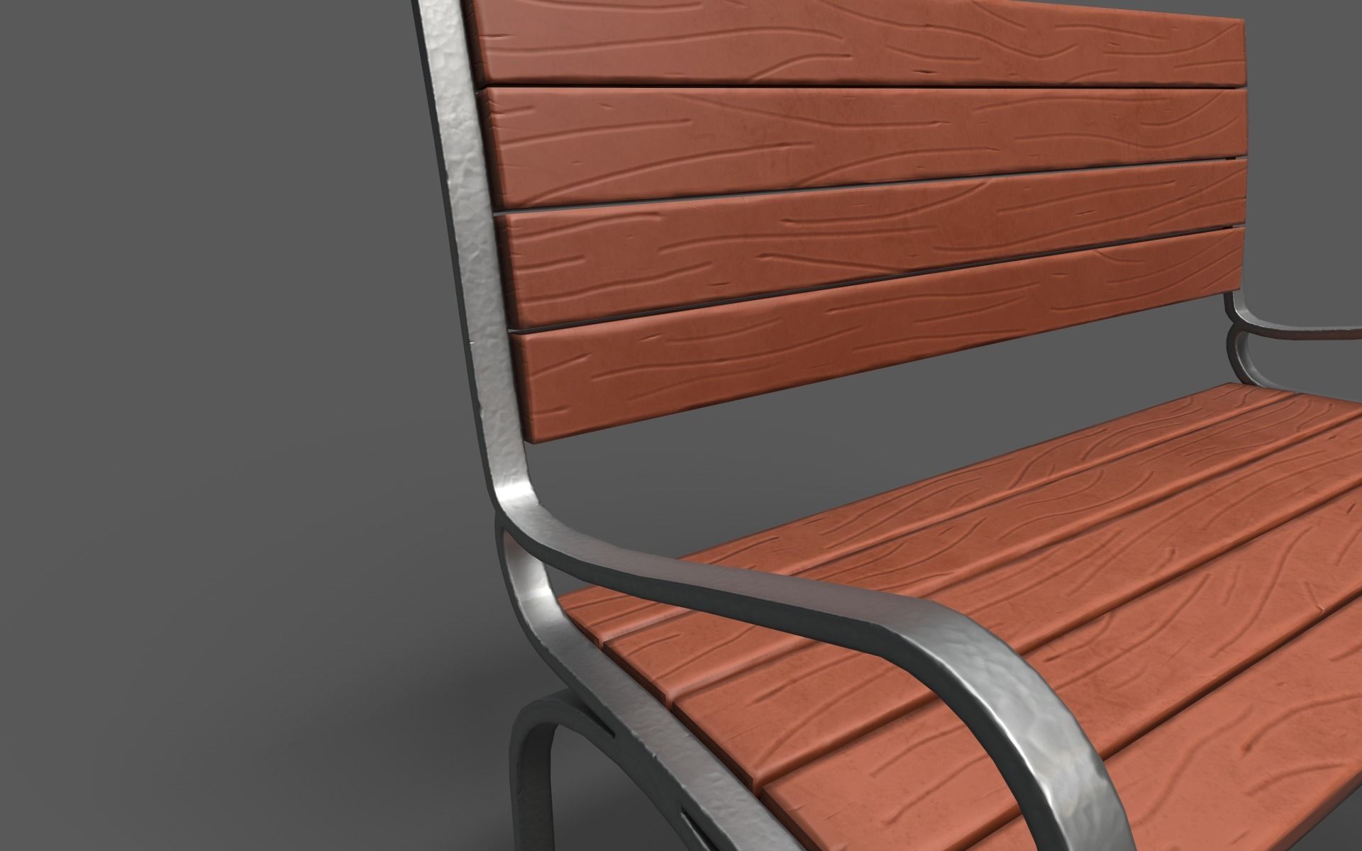 3D model Stylized Park Bench VR / AR / low-poly | CGTrader