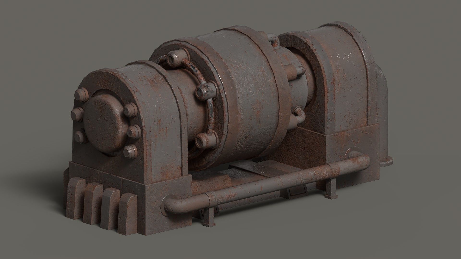3D model Low-poly old rusty sci-fi generator VR / AR / low-poly | CGTrader