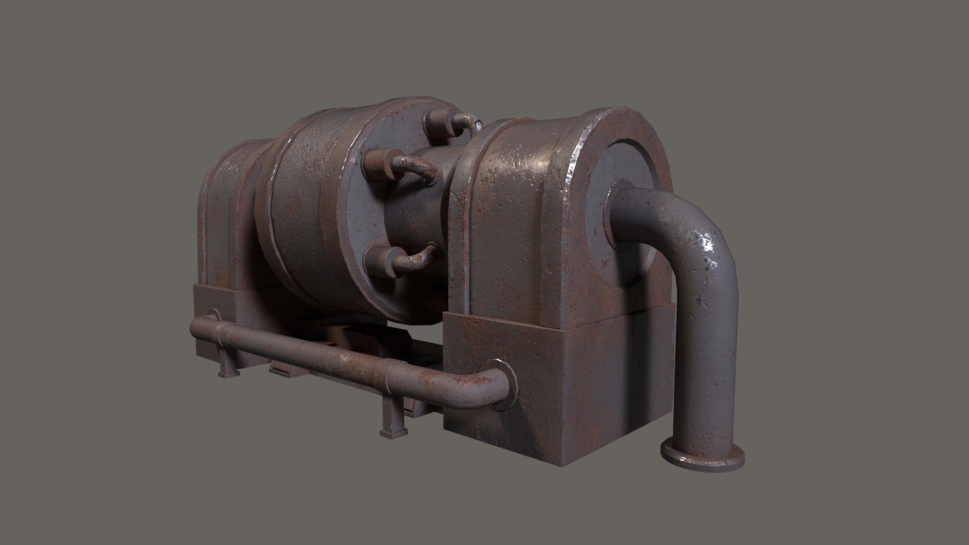 3D model Low-poly old rusty sci-fi generator VR / AR / low-poly | CGTrader