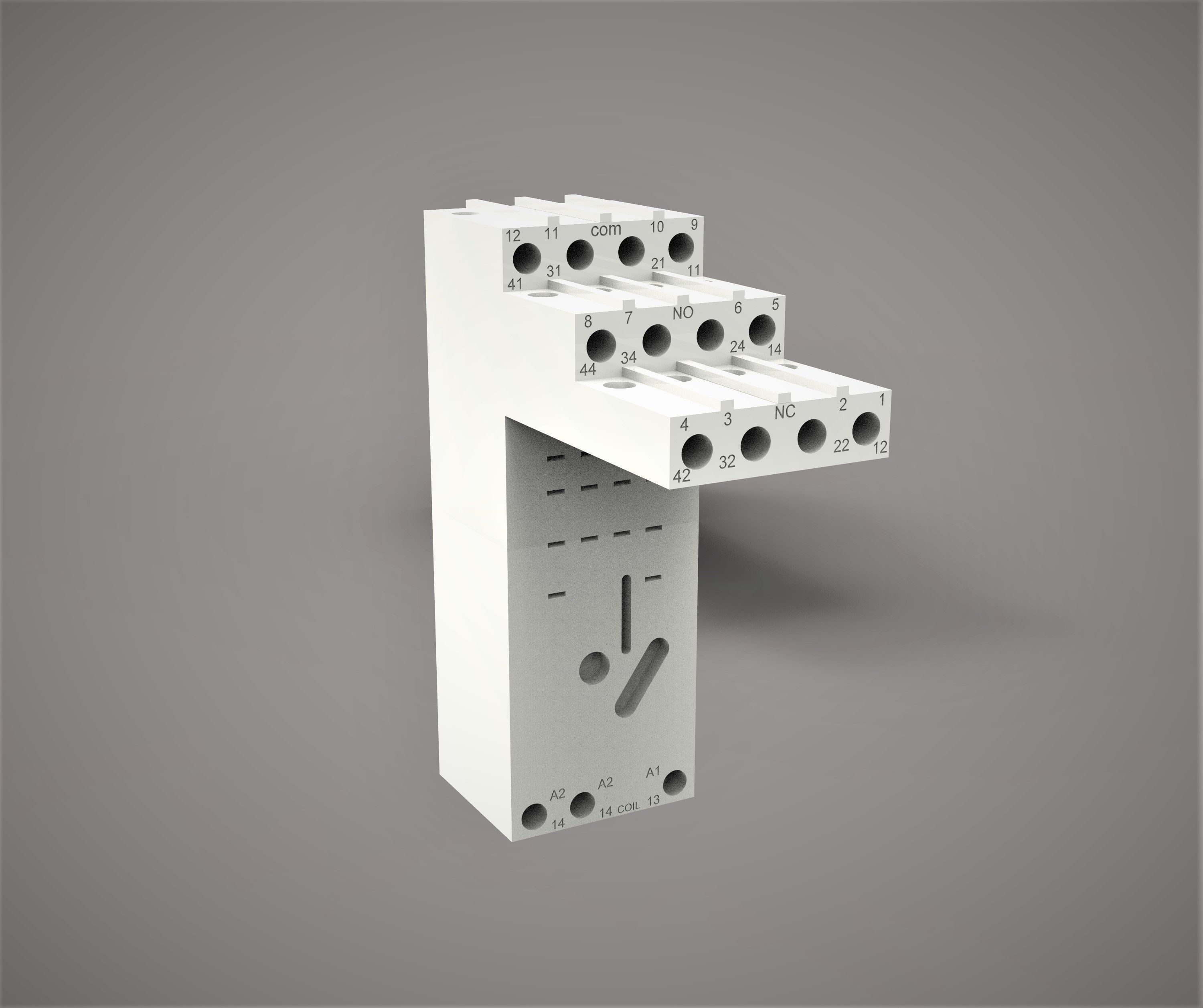 CR-M4LS base for CR-M 24PC relay 3D model 3D printable | CGTrader