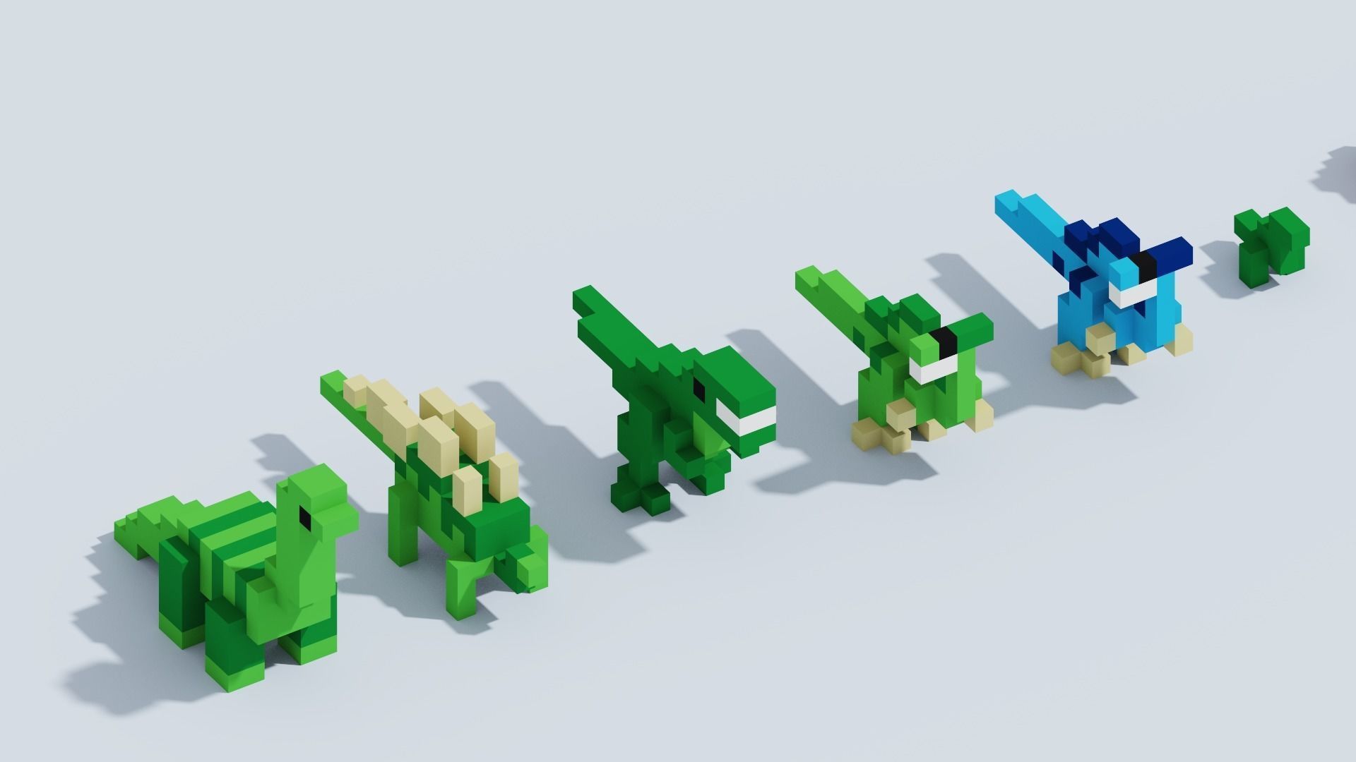 3D model Voxel Animals Big Set VR / AR / low-poly | CGTrader
