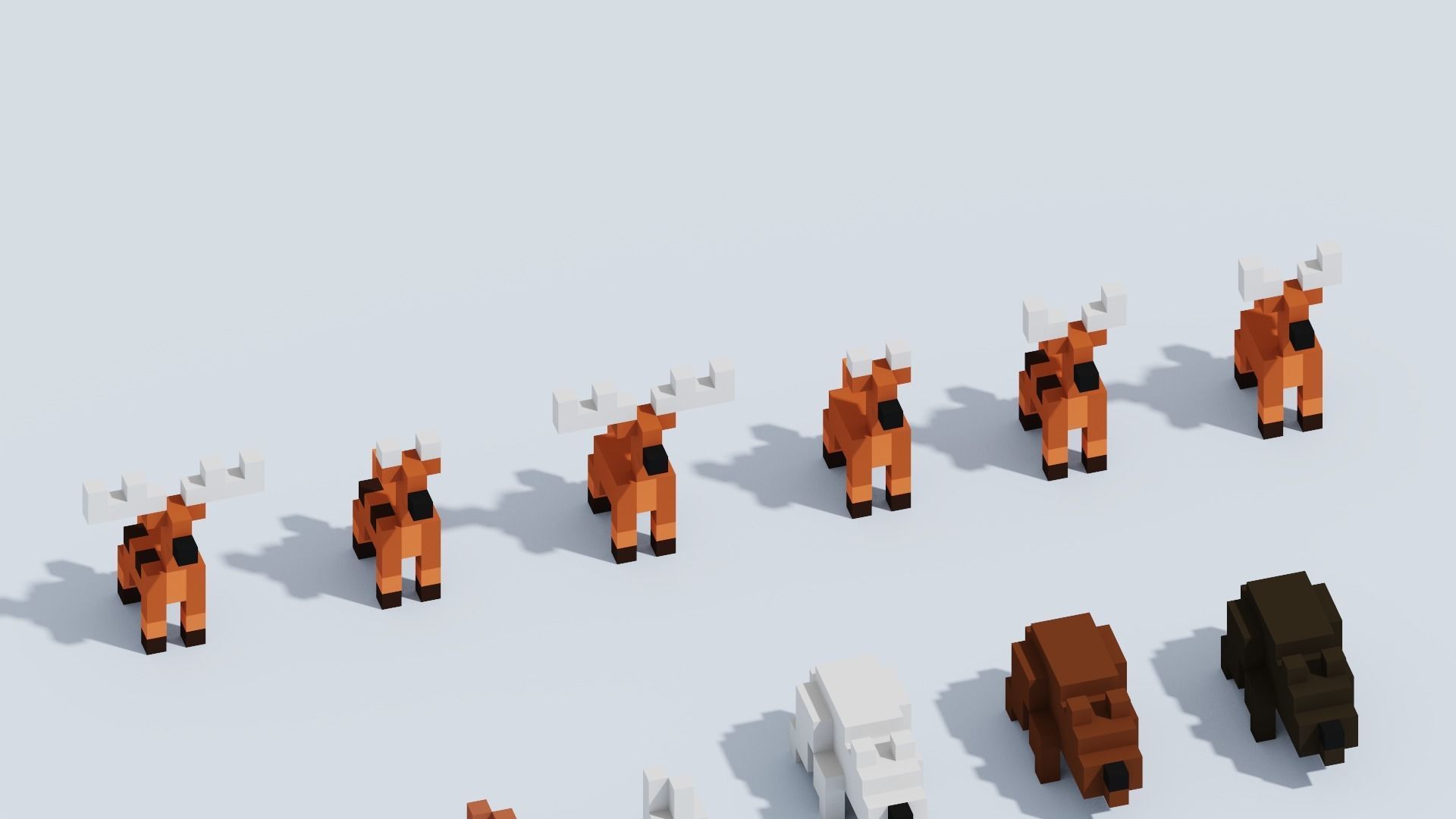 3D model Voxel Animals Big Set VR / AR / low-poly | CGTrader