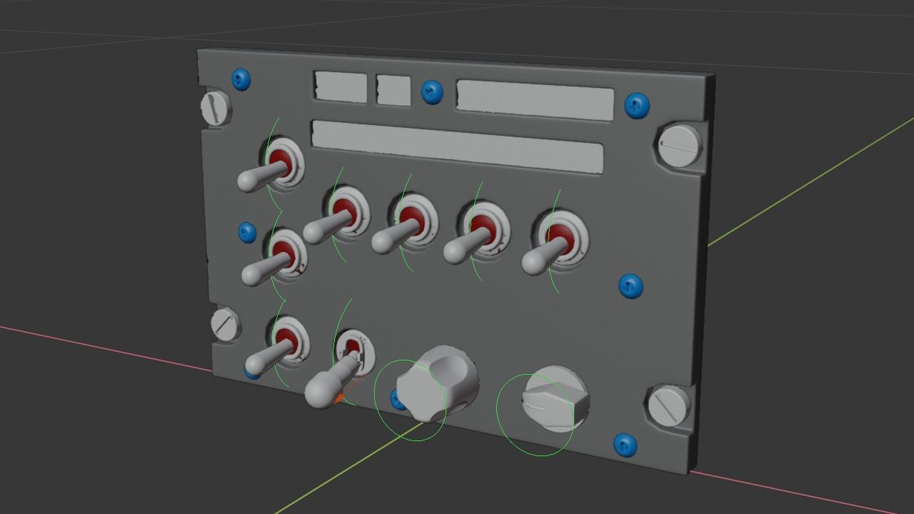 F16 CMDS CHAFF and FLARE Panel 3D model rigged | CGTrader