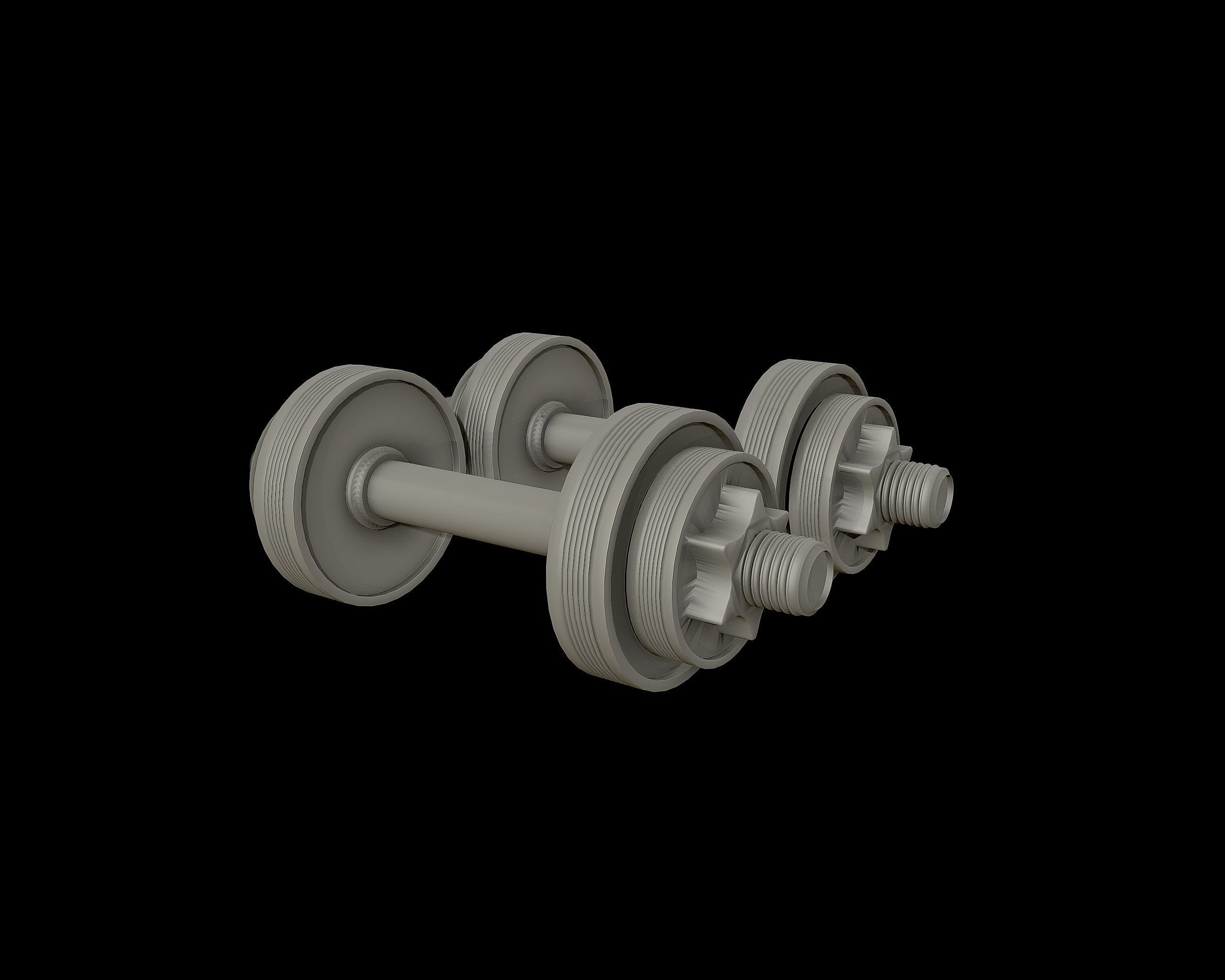 Dumbbell 3D model two dumbbells 3D model | CGTrader