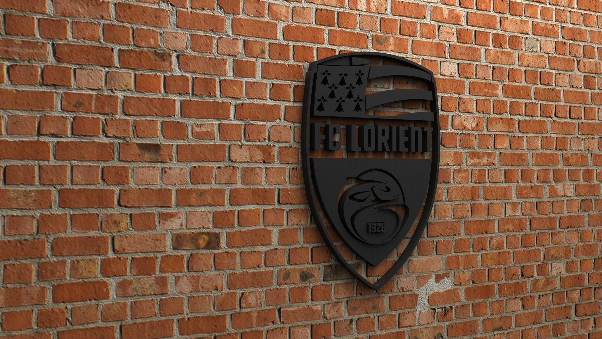 FC Lorient Logo 3D model 3D printable | CGTrader