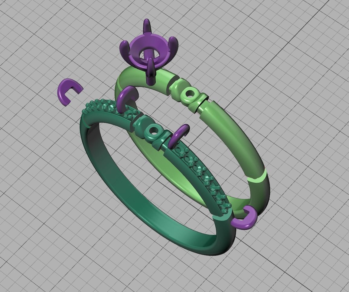 Engagement ring Promise ring Own design 3dmodel 3D model 3D printable ...