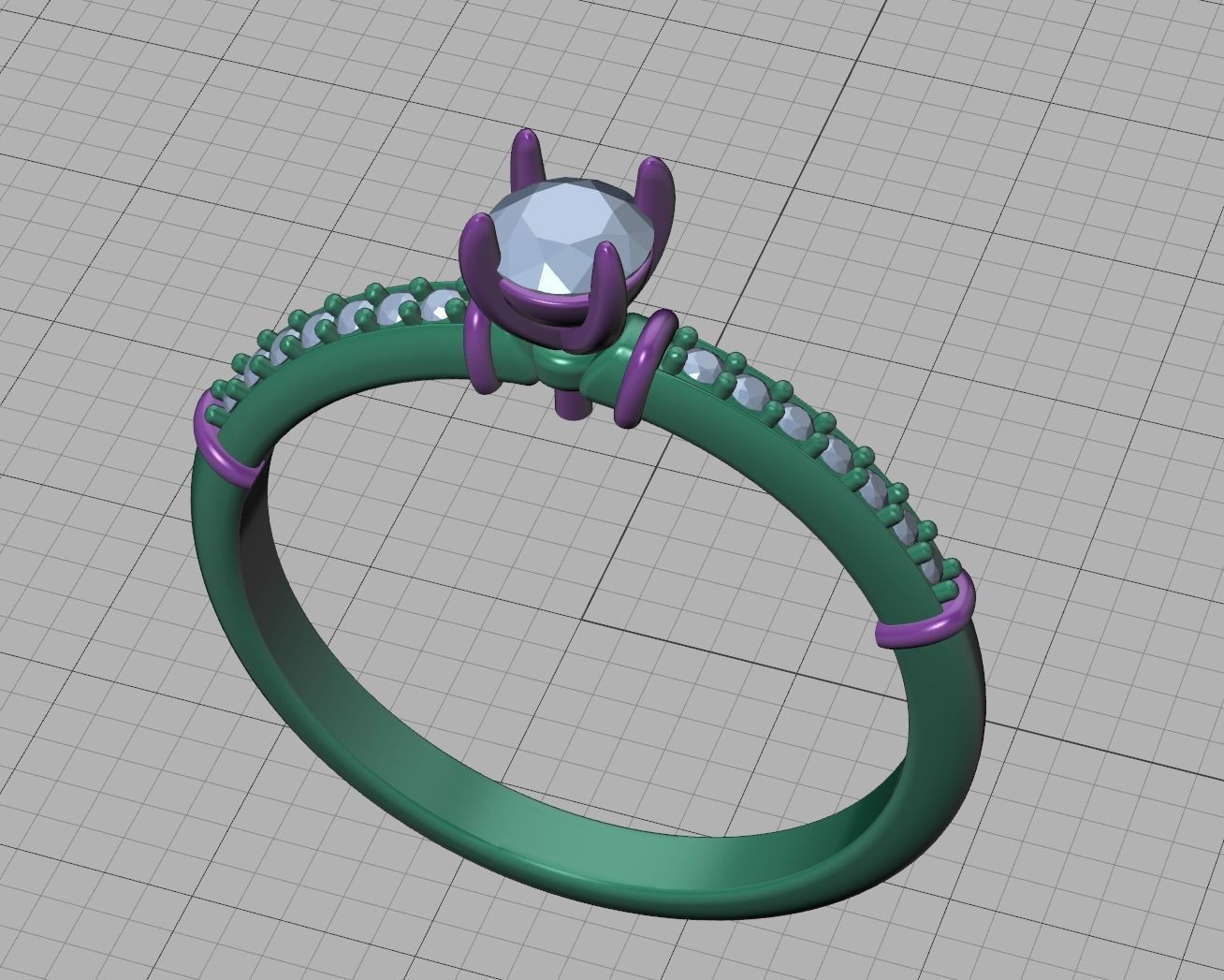 Engagement ring Promise ring Own design 3dmodel 3D model 3D printable ...