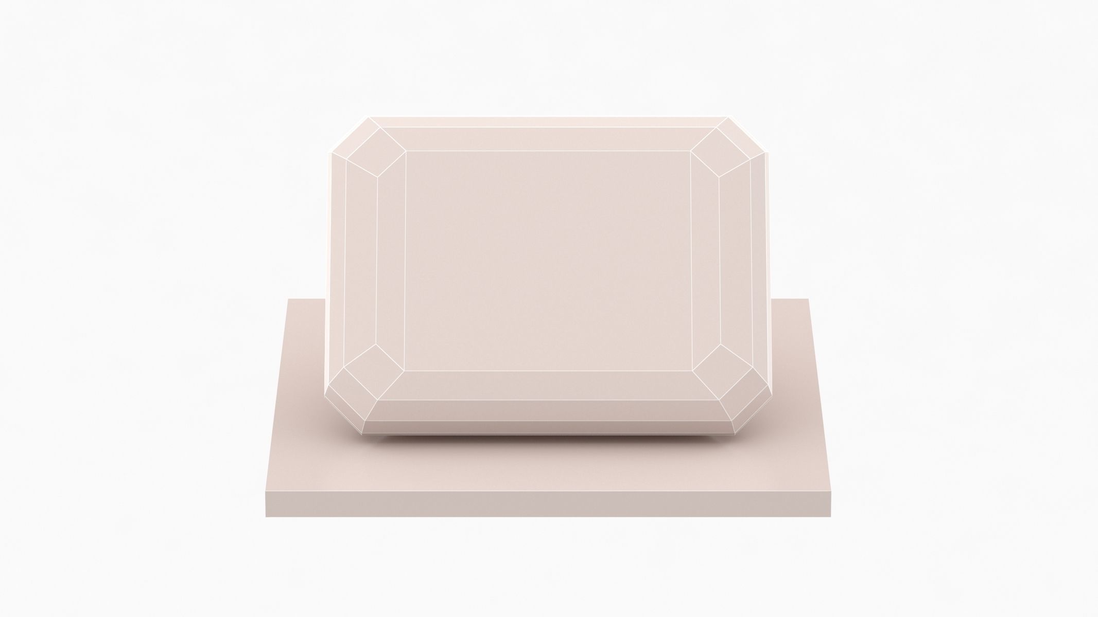 EMERALD Cut Diamond - 3D Printable 3D model | CGTrader