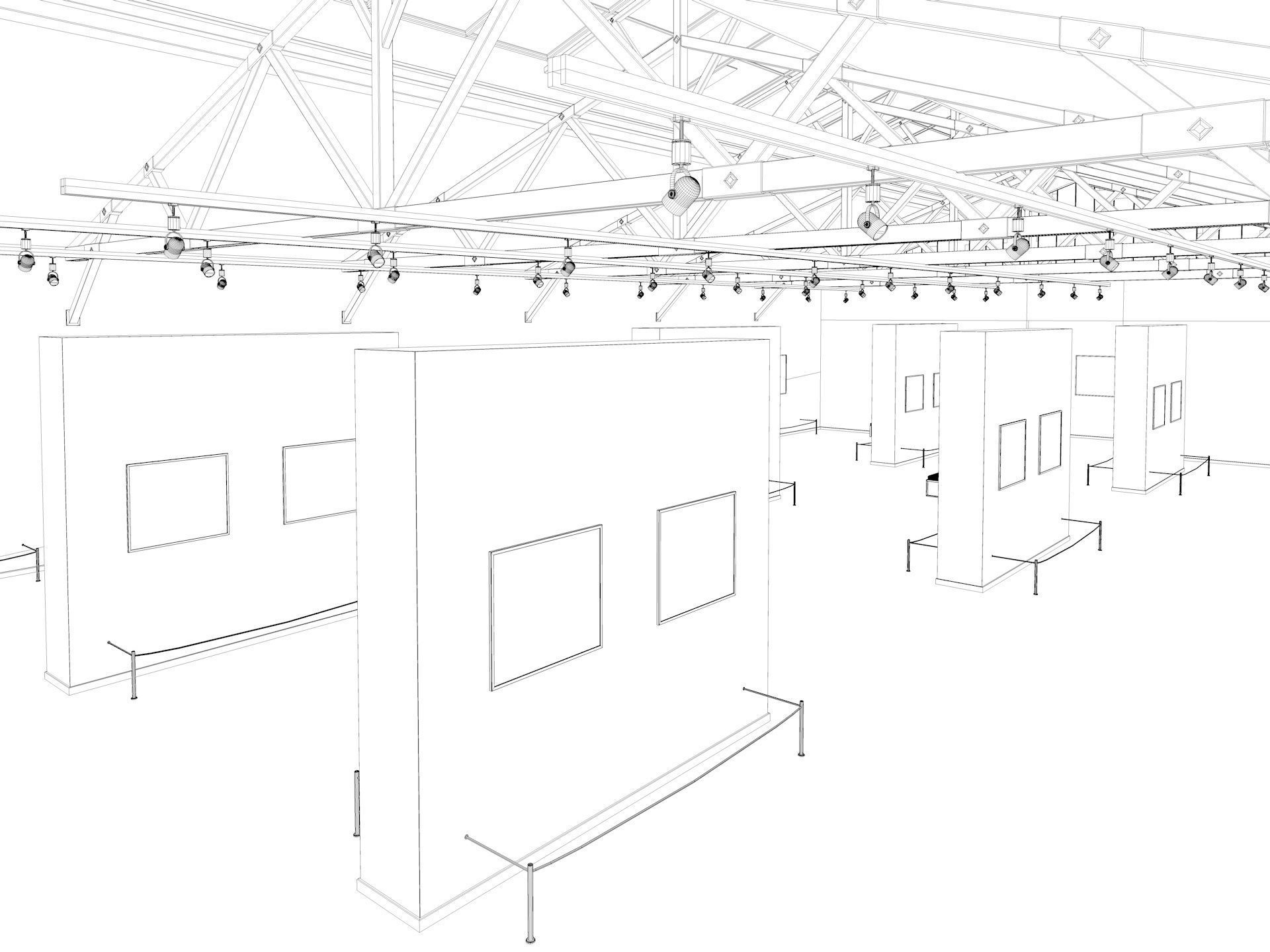 Art Gallery Exhibition 3D model | CGTrader