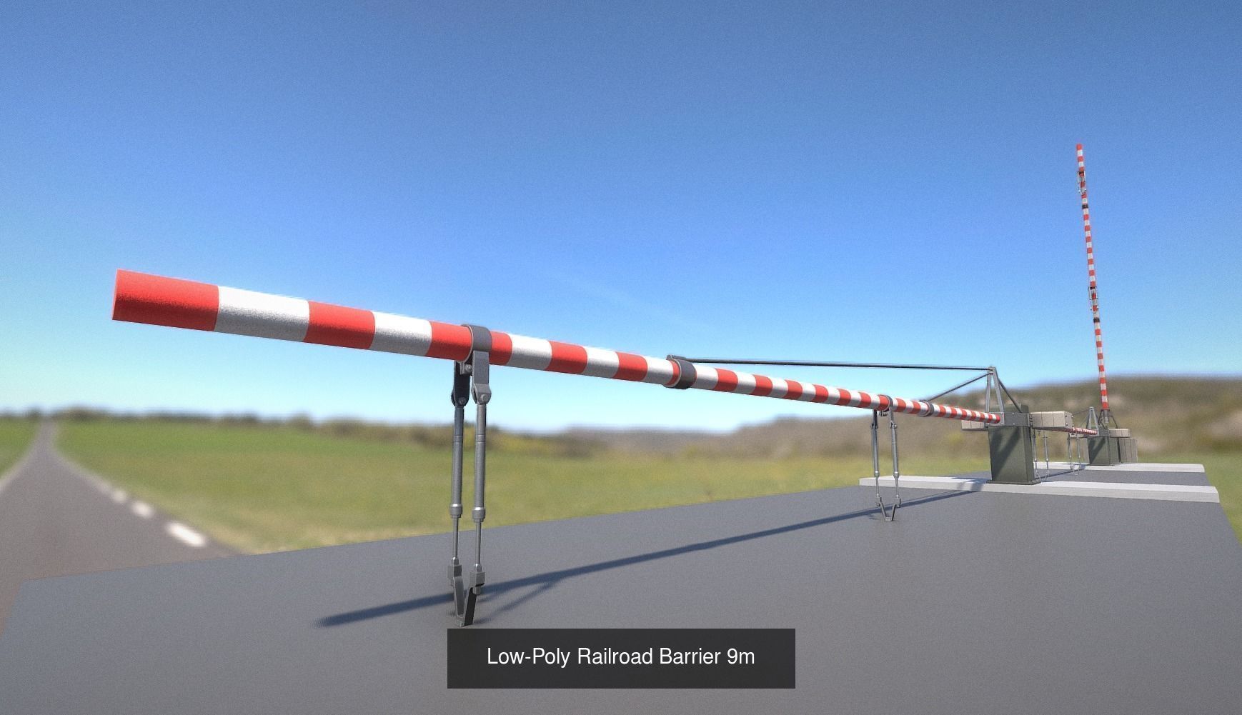 Railroad Barrier 9m High and Low-Poly 3D Model Collection | CGTrader
