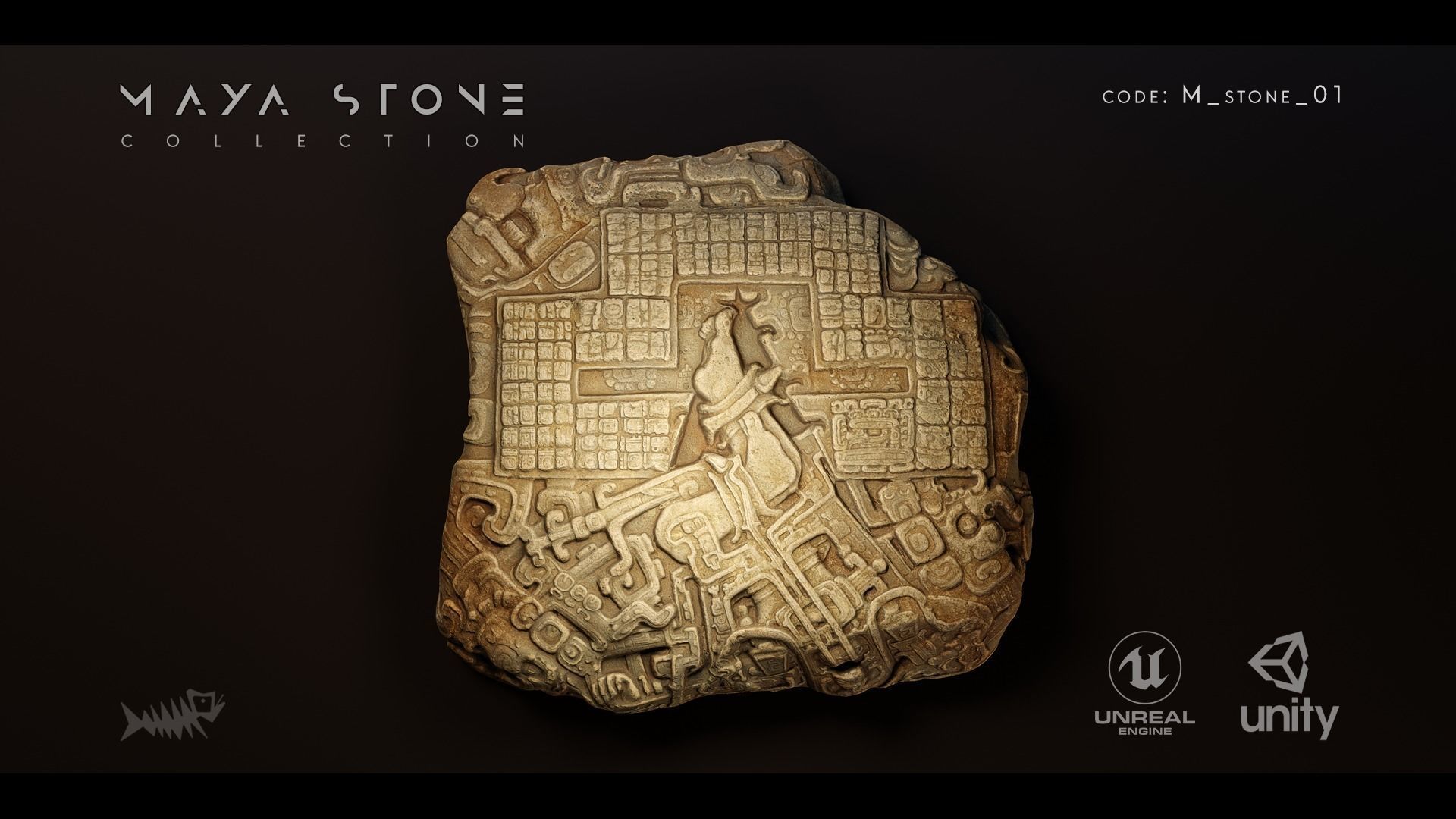 3D model Mayan Stone 01 PBR 4K VR / AR / low-poly | CGTrader